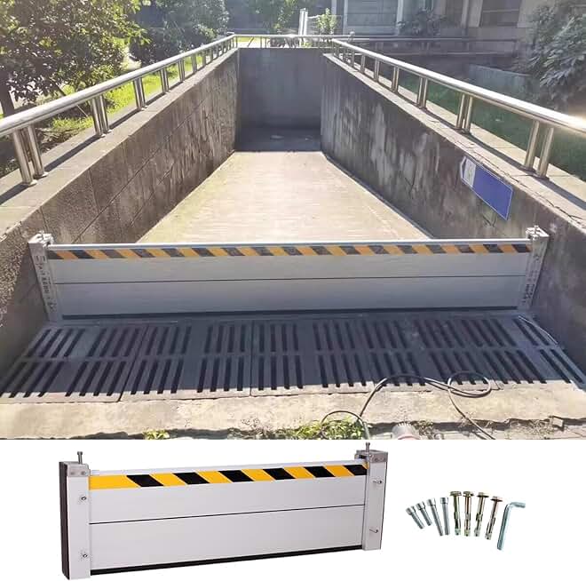Flood Protection Baffles,Reusable Flood Barrier for Downhill Driveway ...