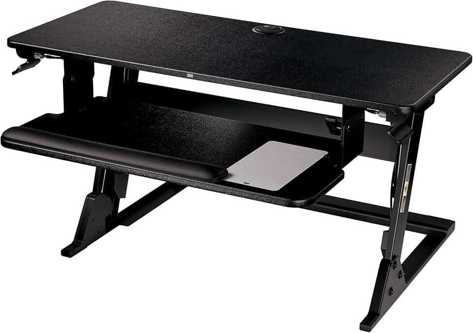3M Precision Standing Desk Converter, Sit to Stand Ergonomic Work ...