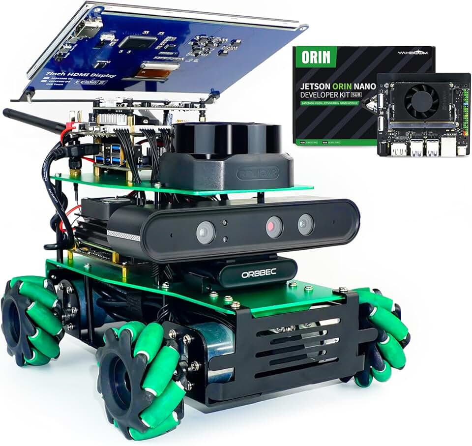 Jetson Orin Nano 4G ROS2 Robot Lidar Mapping Navigation Mecanum Wheel ...