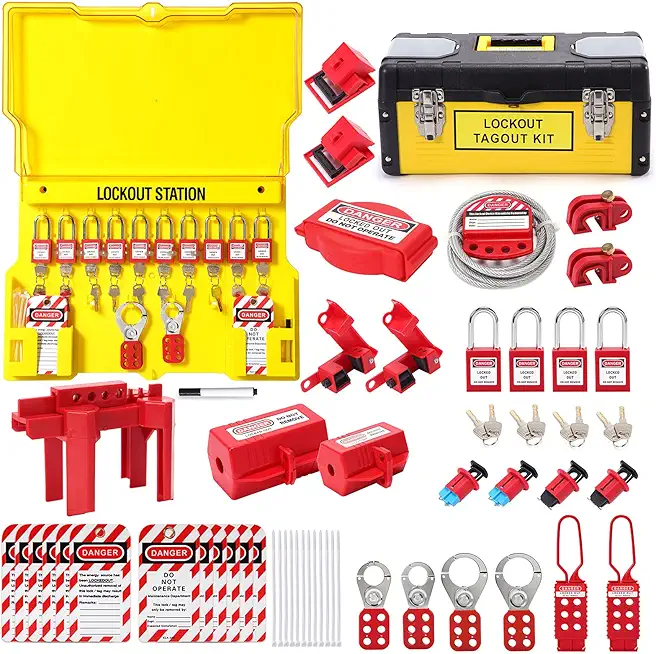 Lockout Tagout Kit Lockout Tagout Station Safety Padlocks Lockout Hasp Breaker Lockout Ball ...