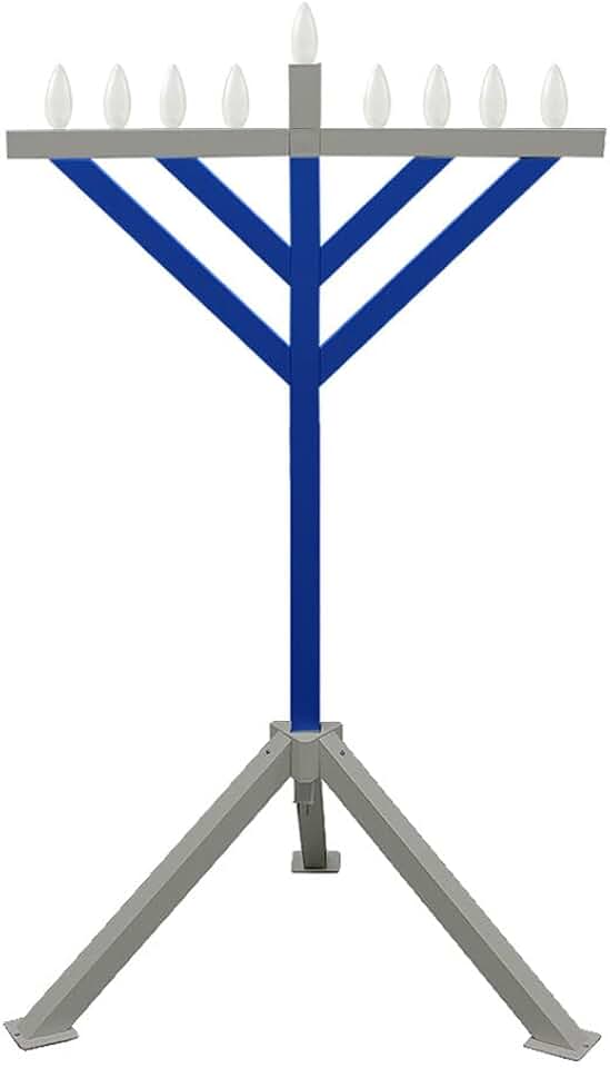 Zion Judaica Large Electric Menorah PVC for Indoor or Outdoor Use - 52 ...