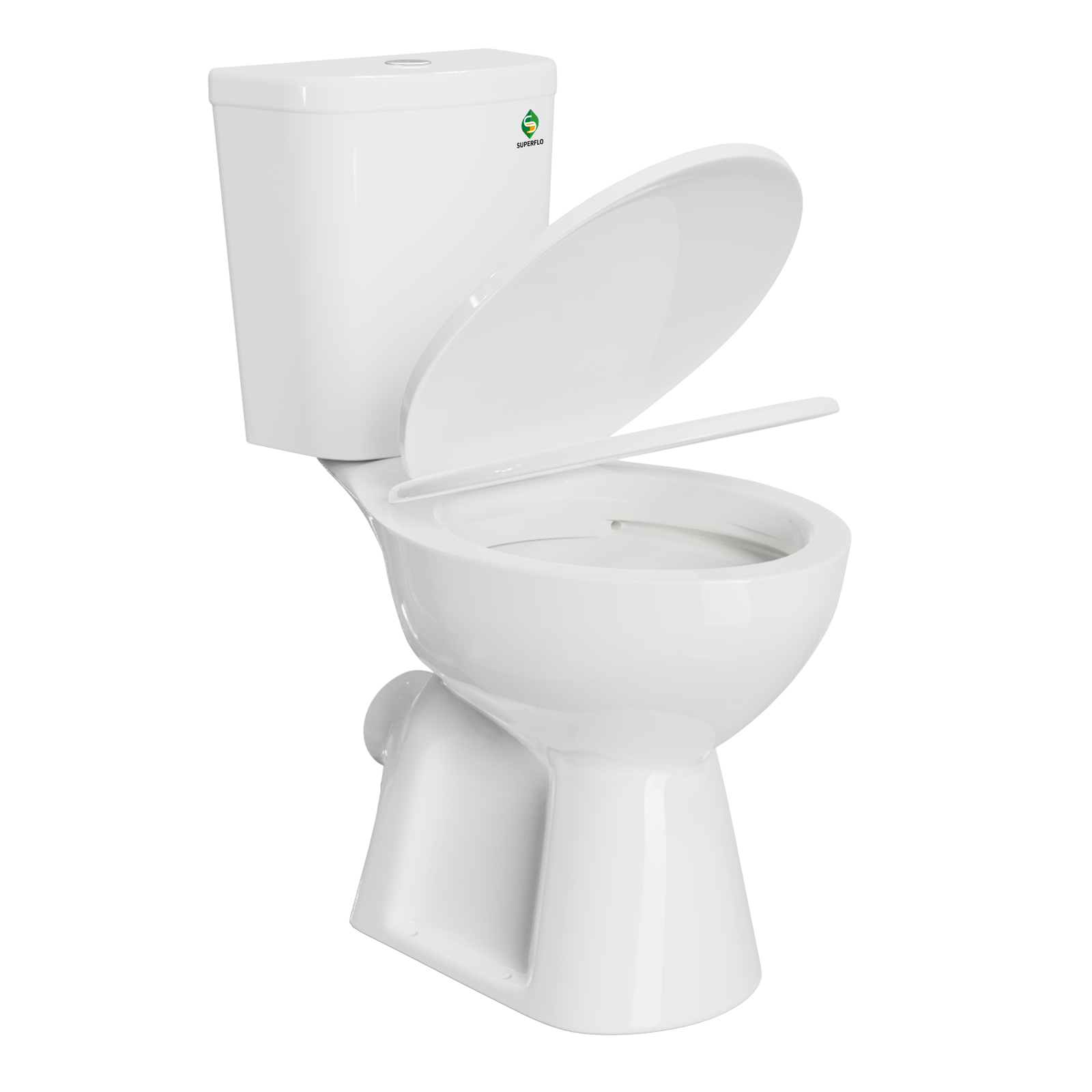 SUPERFLO 18 Inch Tall Toilet | Rear Outlet High Toilets For Seniors And ...