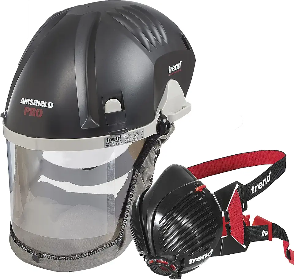 Trend Airshield Pro Full Faceshield, Dust Protector, Battery Powered ...
