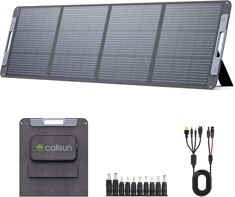 200W Portable Solar Panel, IP67 Waterproof Foldable Solar Panel with ...