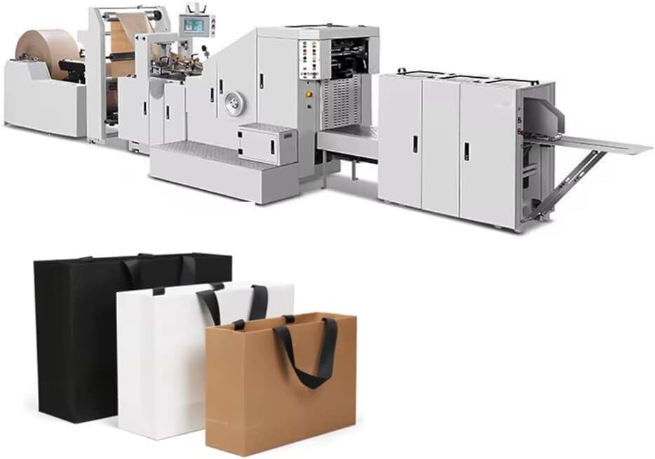 High Speed Recycled Square Bottom Paper Bag Making Machine, Fully ...