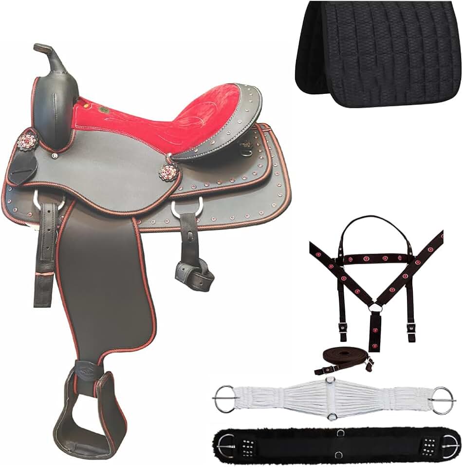 Series Synthetic Western Barrel Racing Equestrian Trail Tack Horse ...