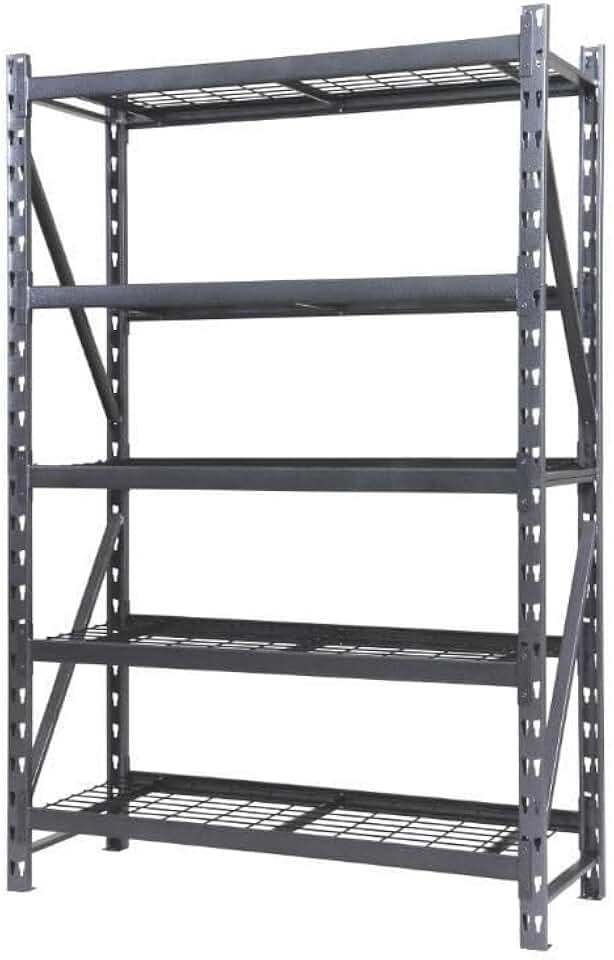 Heavy Duty 5-Shelf Metal Rack with Wire Decking – Versatile Garage and ...