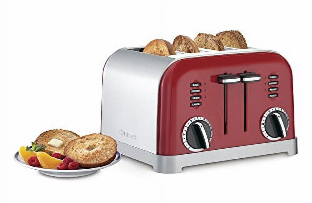 Cuisinart CPT-180MRP1 CPT-180MR Classic 4-Slice Toaster, Metallic Red ...