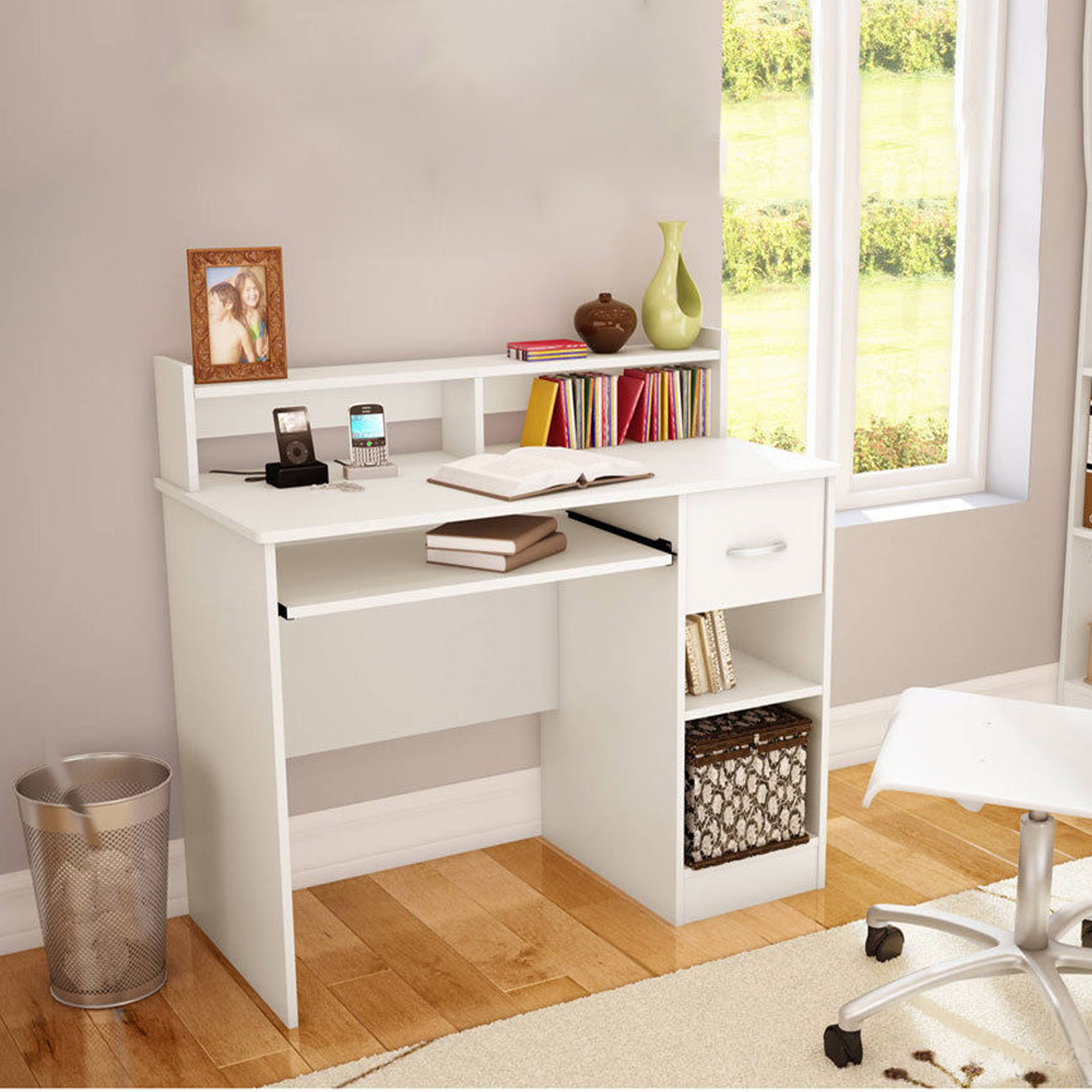 Ktaxon Computer Desk Home Office Workstation Laptop Table Drawer Shelf ...