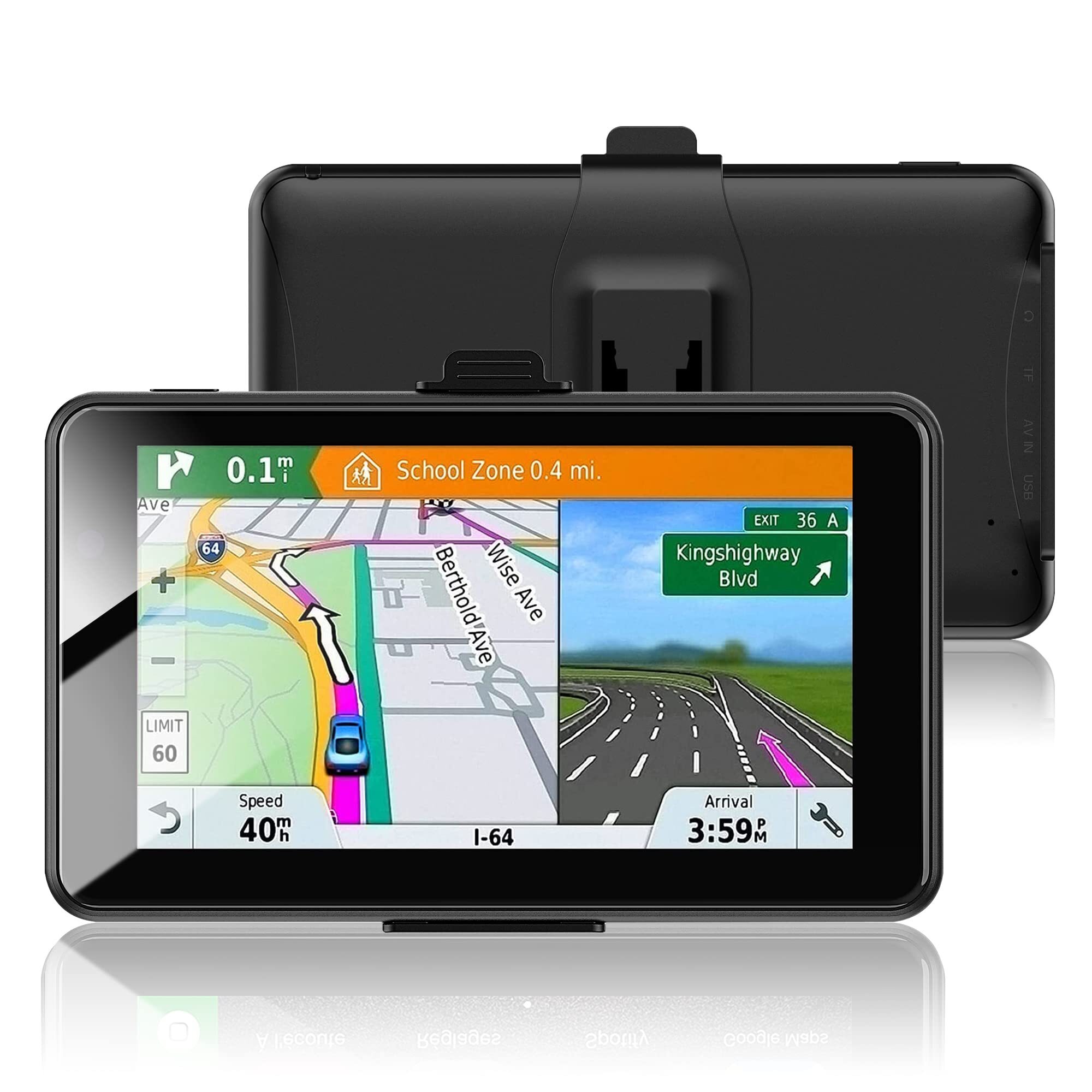 Car GPS Navigation, 7 Inch 2.5D Screen Truck GPS Navigator 8GB+256M ...