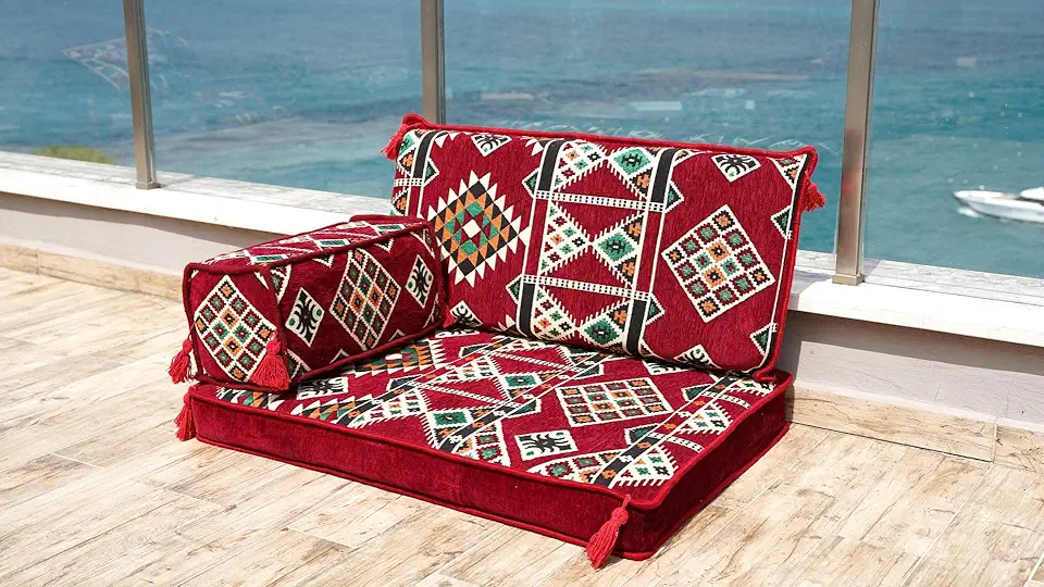 Authentic Floor Cushion Set, Floor Pillows, Arabic Majlis Seating ...