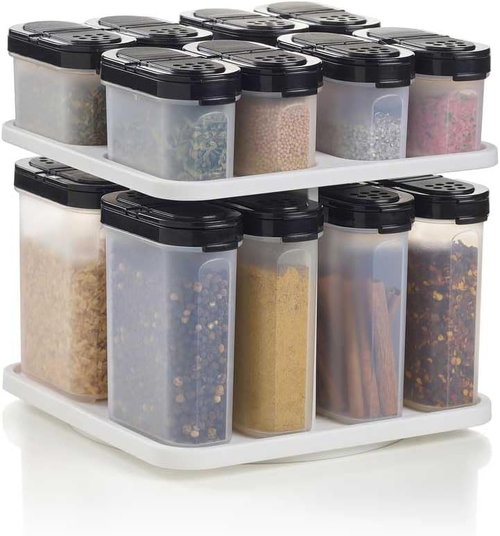 Tupperware Large and Small Spice Shaker Container Spice Rack Carousel ...
