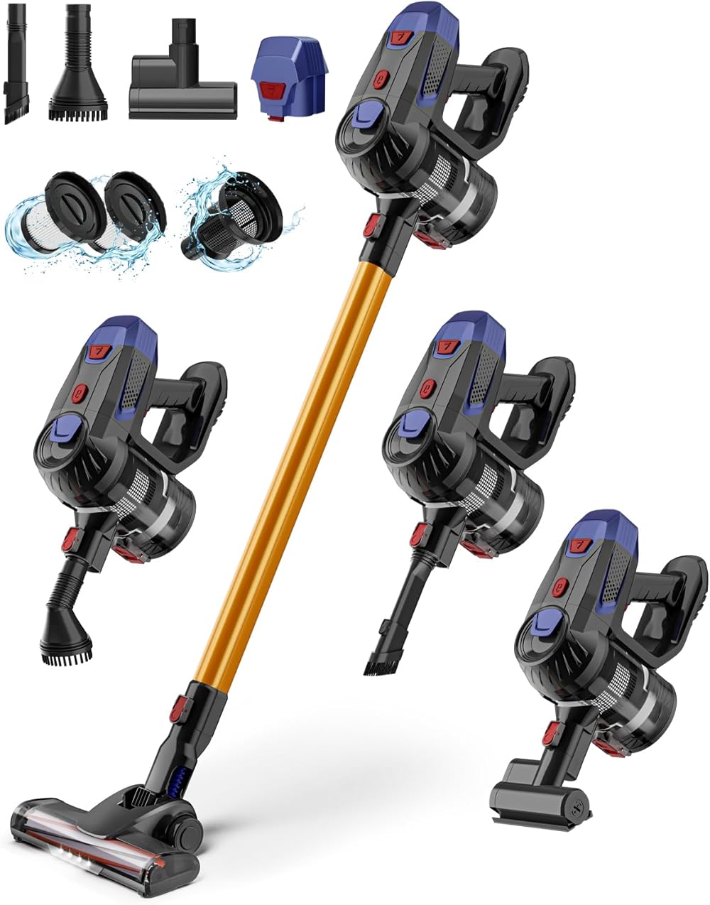 Cordless Vacuum Cleaner - 8 in 1 Stick Vacuum with 32000pa Powerful ...