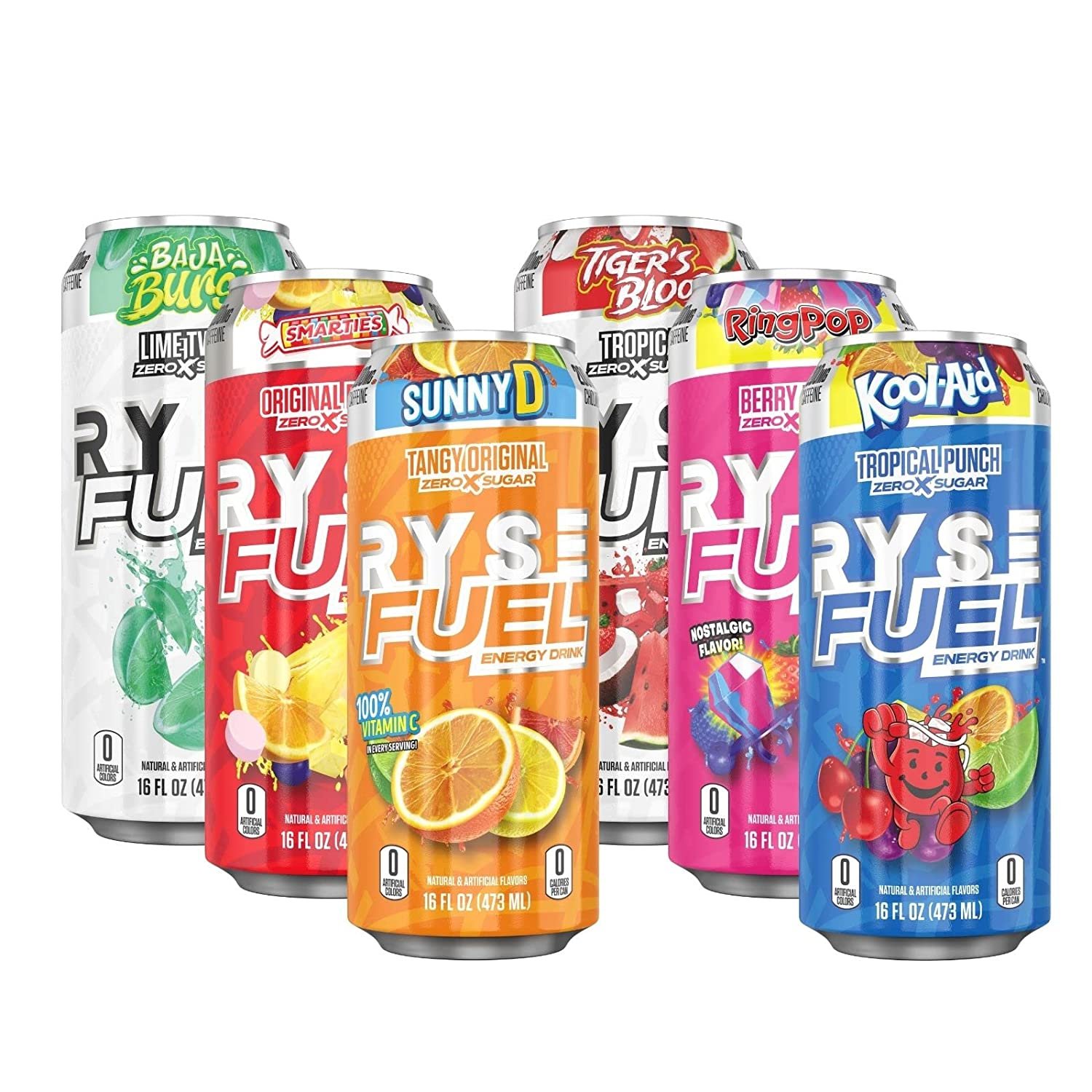 RYSE Fuel Energy Drink On The Go Energy 0 Sugars 0 Calories Vegan 200mg ...