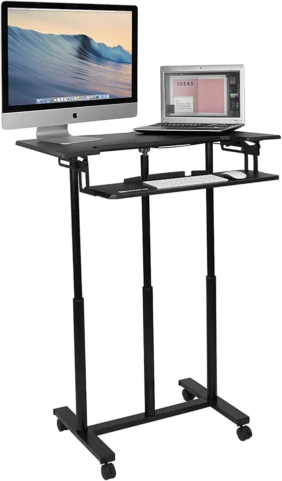 Mount-It! Mobile Standing Desk with Wheels, Rolling Sit Stand ...
