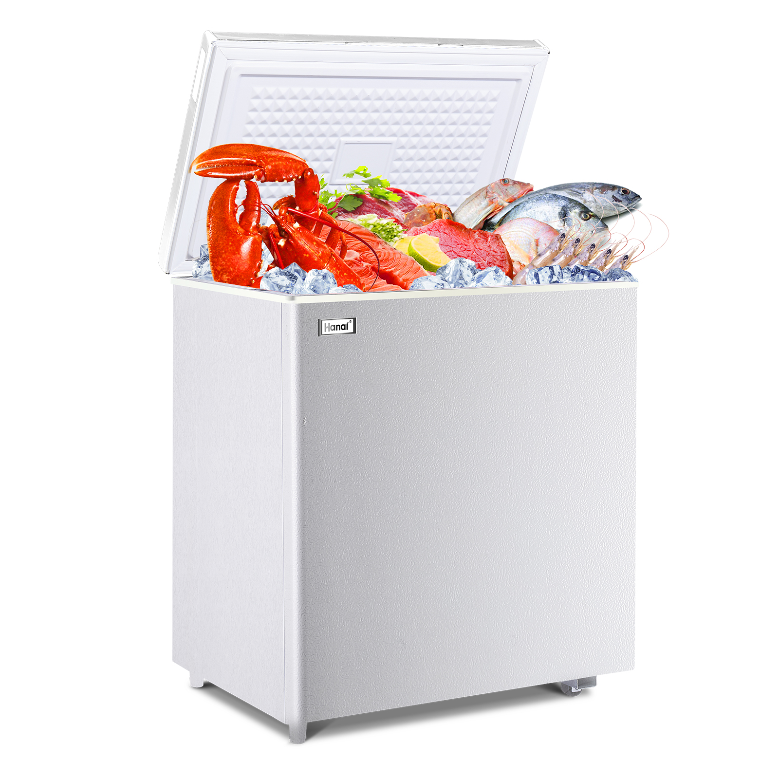 5.0 Cubic Chest Freezer - Compact Deep Freezer with Top Open Door and ...
