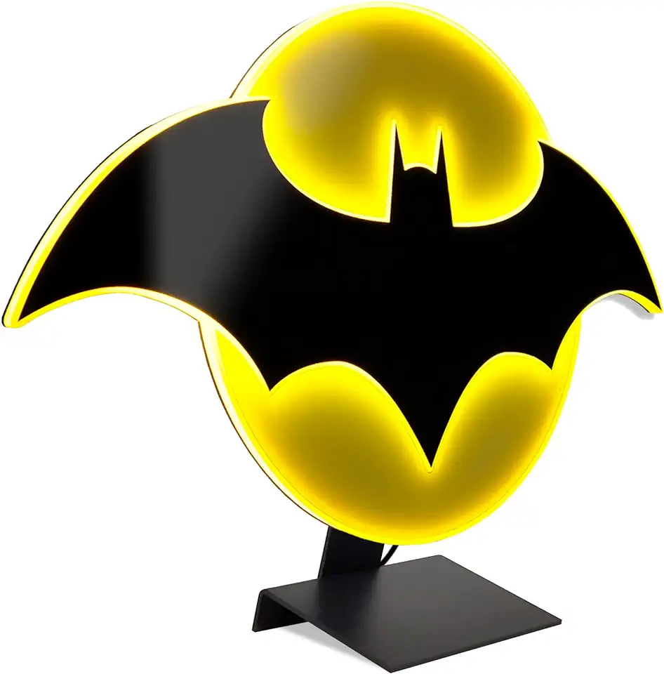 DC Comics Justice League Batman Table Lamp Night Light with Luminescent ...