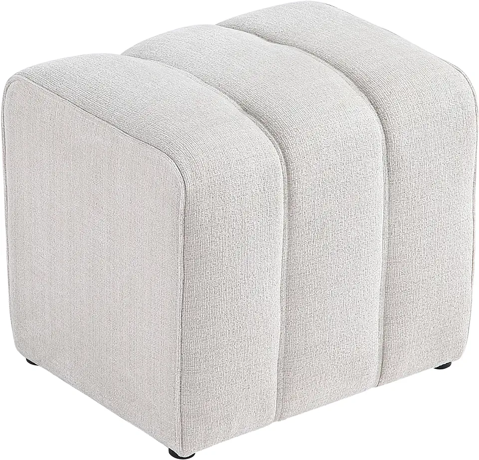 Rectangle Ottoman, Linen Fabric Foot Stool for Couch, Modern Ottoman ...