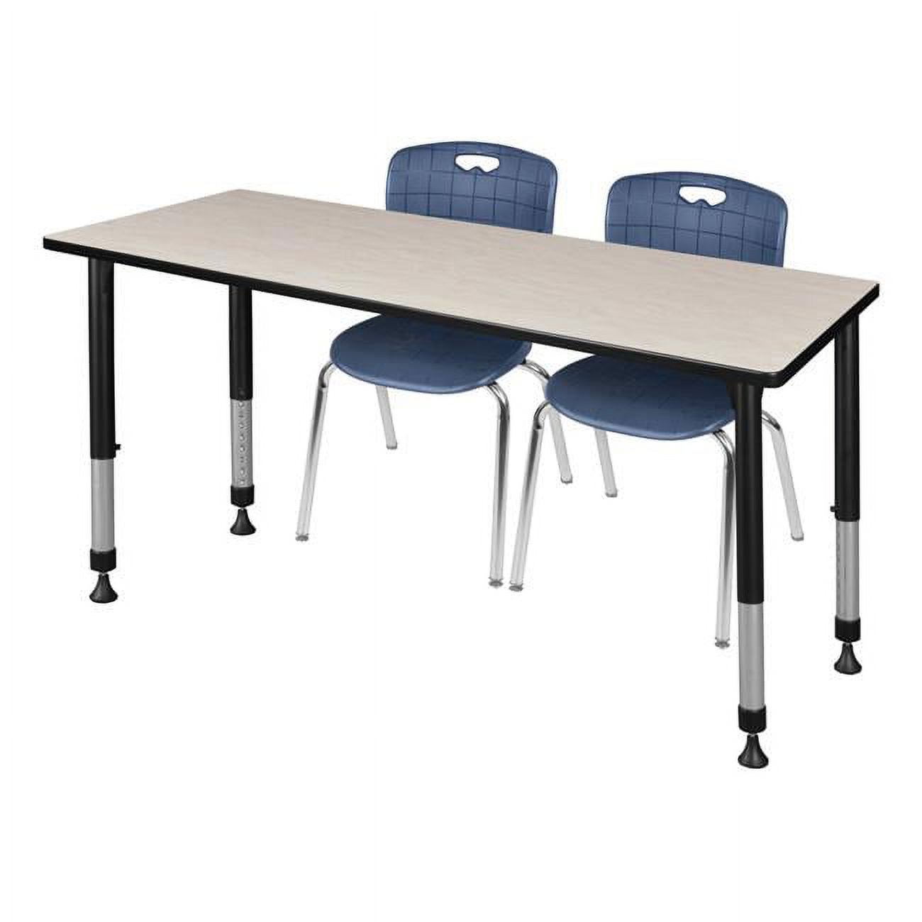 Regency 66 x 30 in. Kee Height Adjustable Classroom Table, Maple & 2 ...