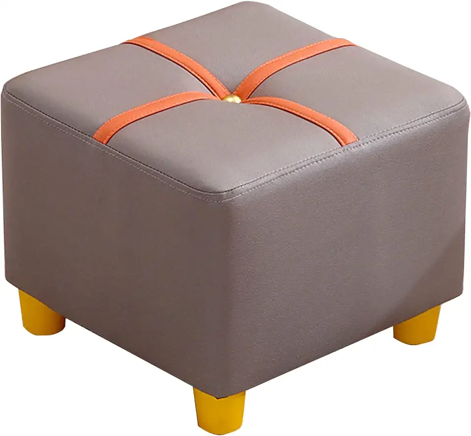 Leather Square Tufted Cubic Cube Storage Ottoman Footstool,Folding ...