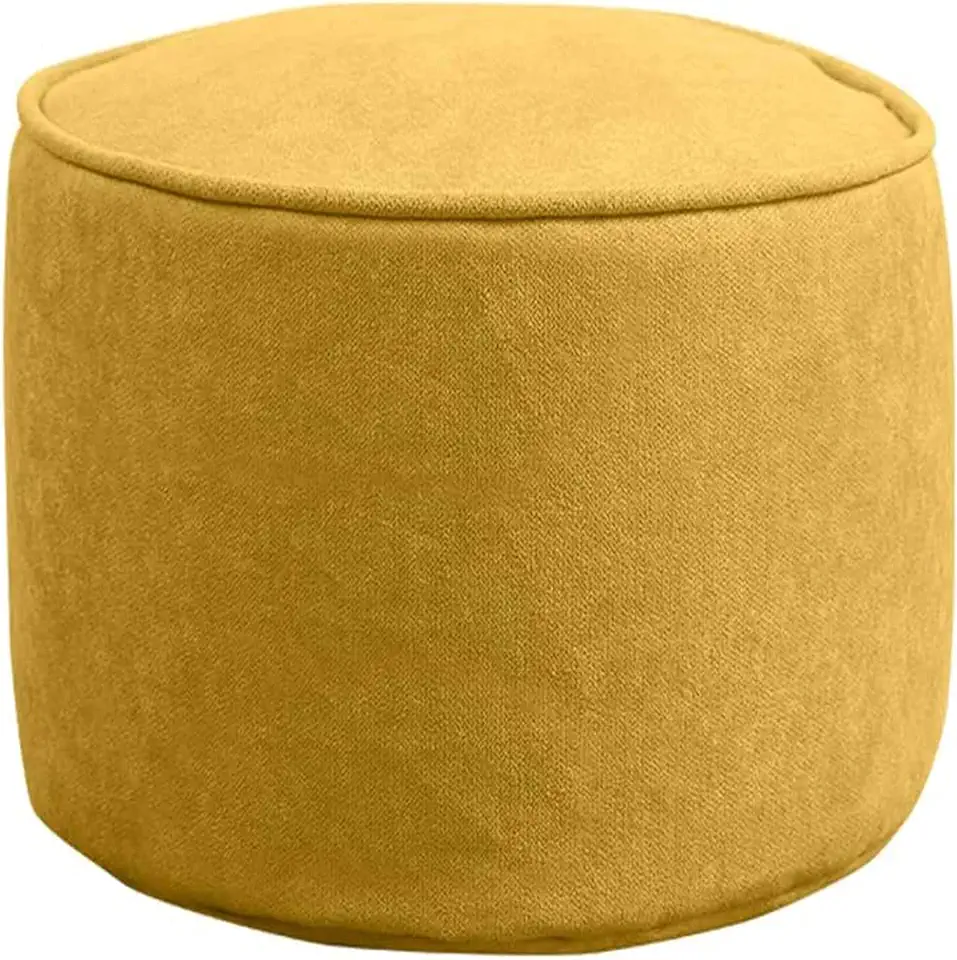 Round Breathable Solid Color Pouf,Removable Washable Comfort Soft Foot ...