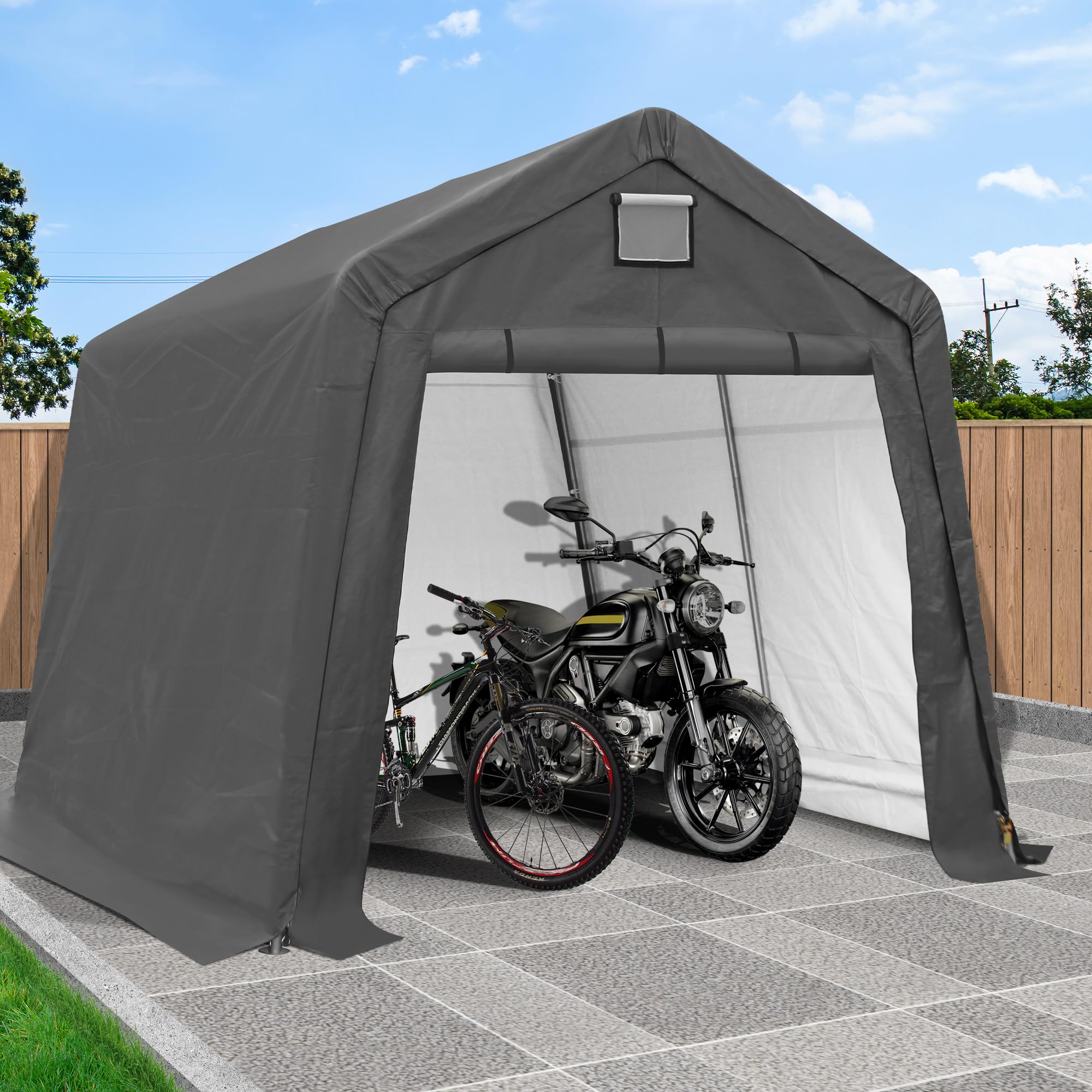 COVERONICS 10' x 10' Outdoor Storage Shelter - Heavy Duty Storage Tent ...