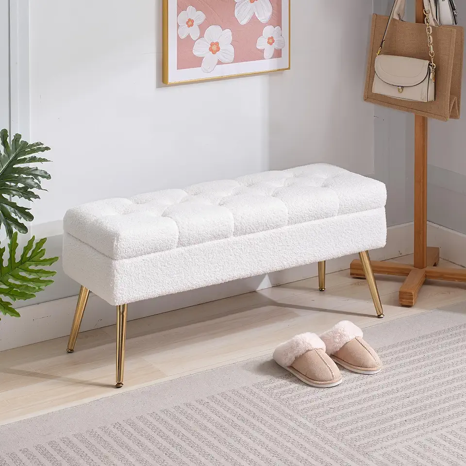 Storage Bench-Entryway Bench,Ottoman for Bedroom End of Bed,Modern ...