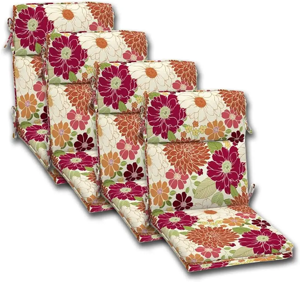 Comfort Classics Set of 4 Outdoor Dining Chair Cushions, Single Welt and Zipper 44 x21x4.50 in ...