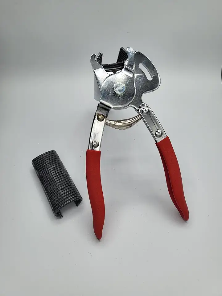 Pro Grade Hog Ring Tool and 9 Gauge Hog Rings for Chainlink Fencing ...