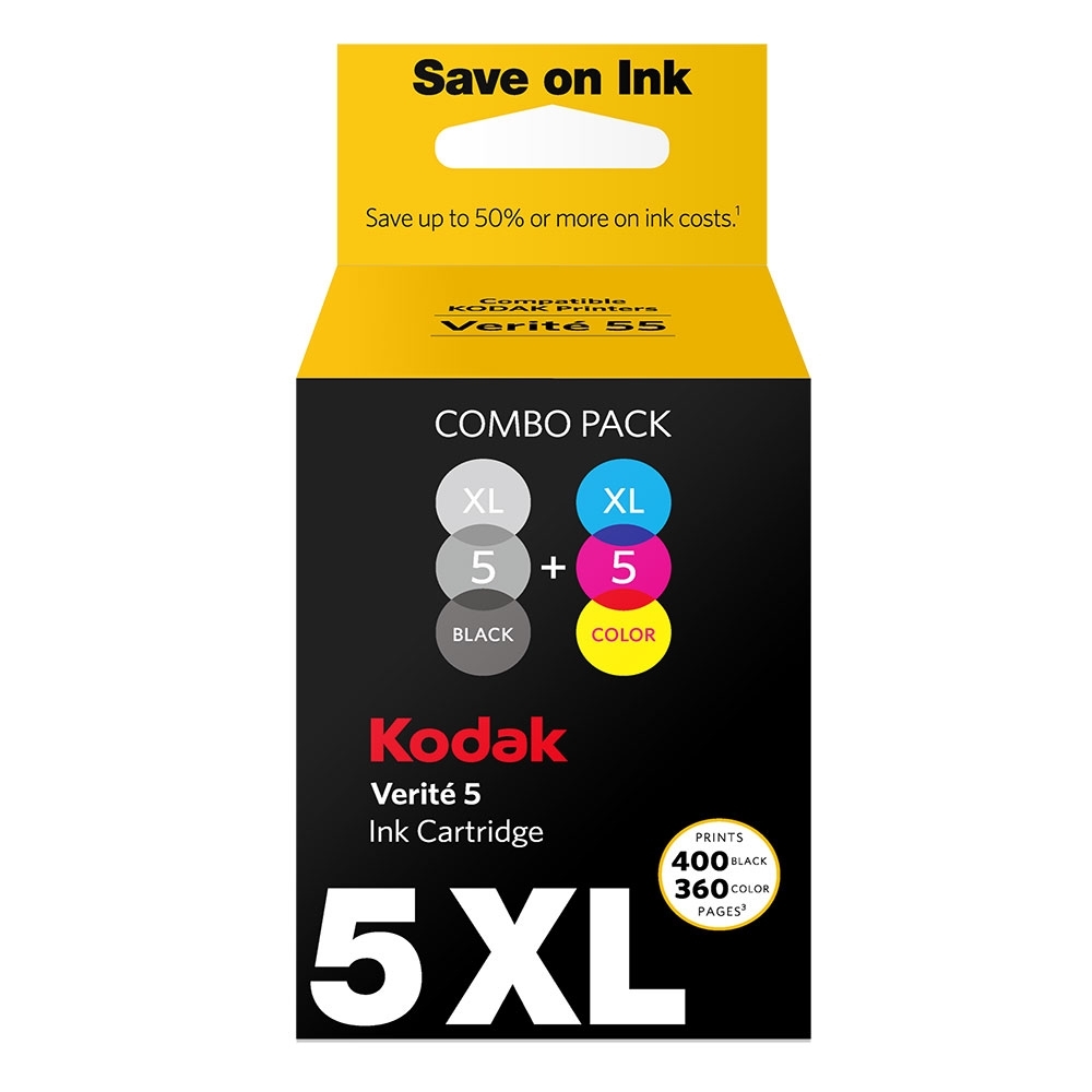 Kodak Verite 5 XL Black & Color Combo Value Pack Ink Cartridge - Costco ...