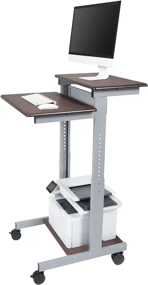 Stand Up Desk Store Rolling Adjustable Height Two Tier Standing Desk ...