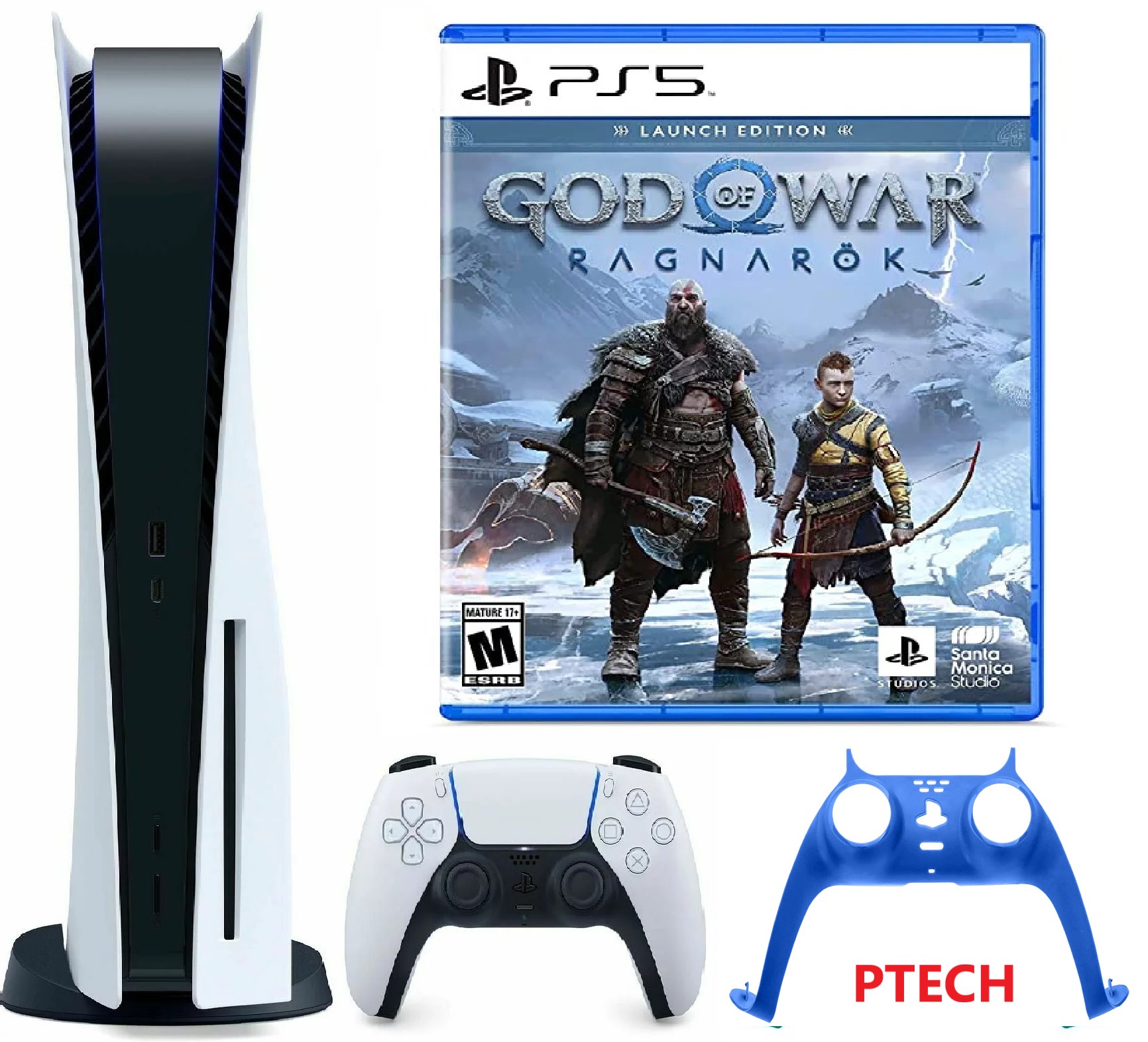 Sony PlayStation_PS5 Gaming Console (Disc Version) with God of War(GOW ...