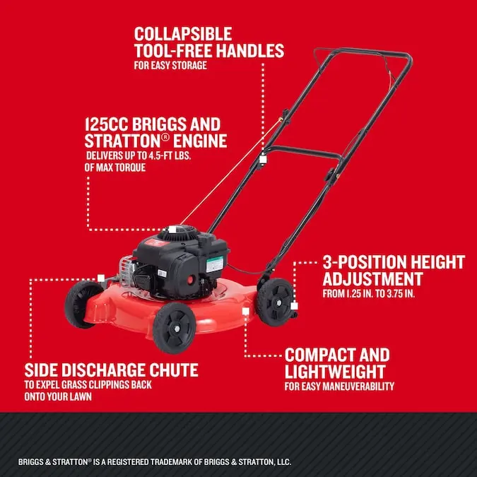 CRAFTSMAN M090 20-in Gas Push Lawn Mower with 125-cc Briggs and ...