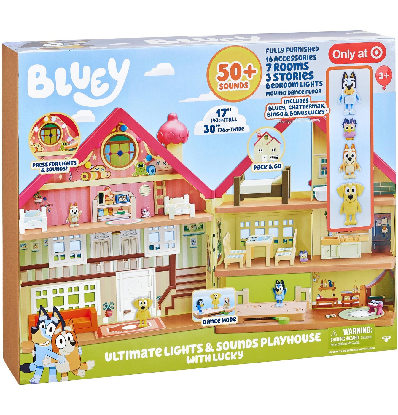 Bluey Ultimate Lights & Sounds Playhouse with Lucky Playset - Costco ...