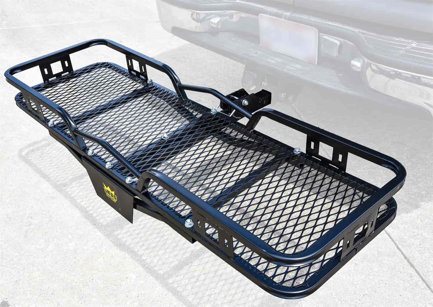 JEGS 90094 Hitch Mount Cargo Rack Fits 2 in. Receiver Hitches Folding ...