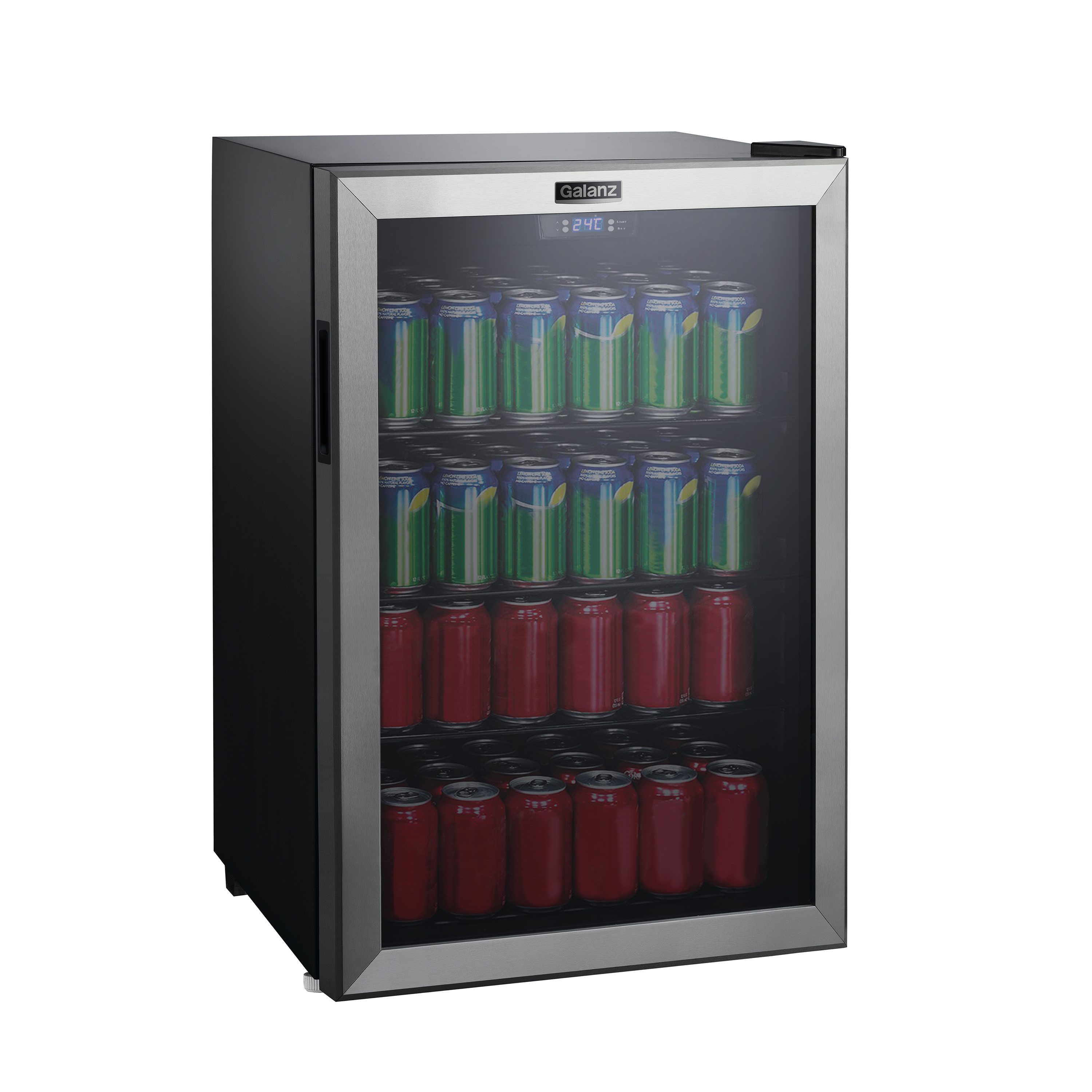 Galanz 4.5 Cu ft 152 Can Beverage Center Mini Fridge, Stainless Steel ...