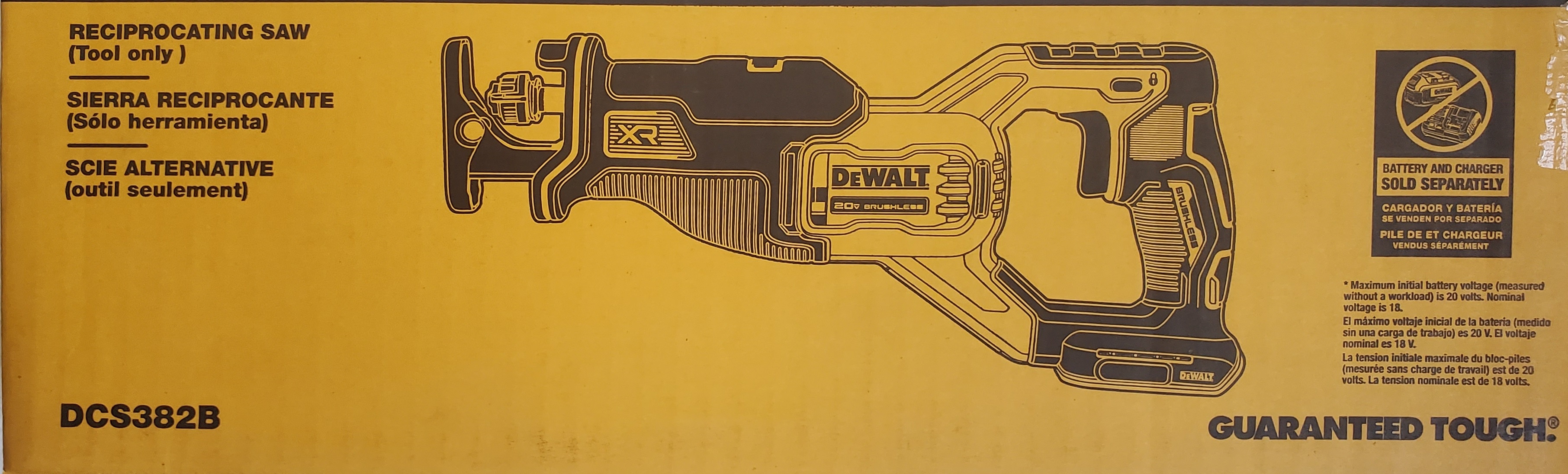 Dewalt DCS382B 20V MAX XR Cordless Brushless Reciprocating Saw (Bare ...