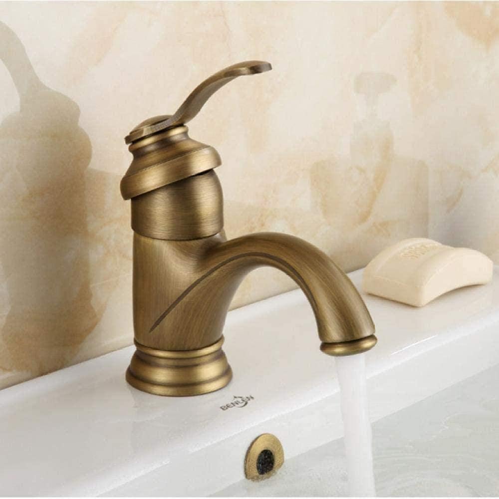 Faucet Faucets Antique Brass Bathroom Mixer Faucet Deck D Single Handle ...