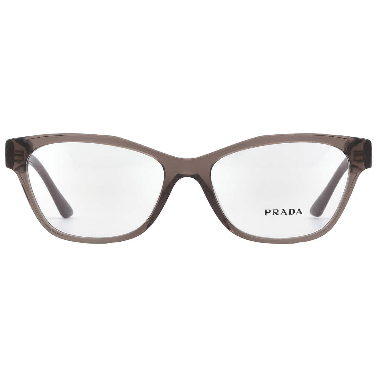 Prada 0PR 03WV 05M1O1 Transparent Brown Cateye Full Rim Optical Frames ...
