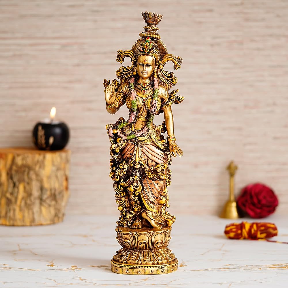 Hindu Goddess Radha Maa Idol for Home Decor Goddess Religious Hindu ...