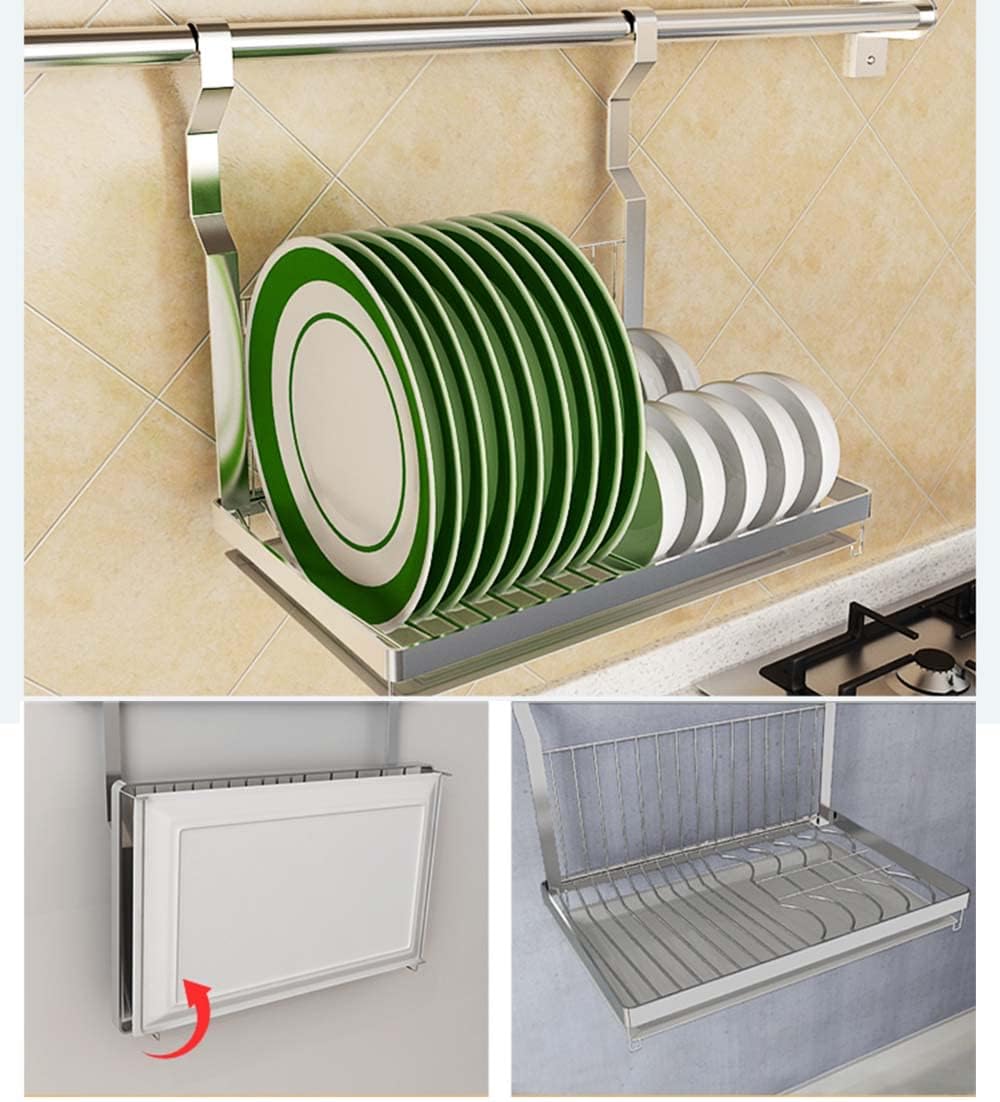 Dish Drainers Foldable Dish Rack Kitchen Wall-Mounted Dish Drainer Rack ...