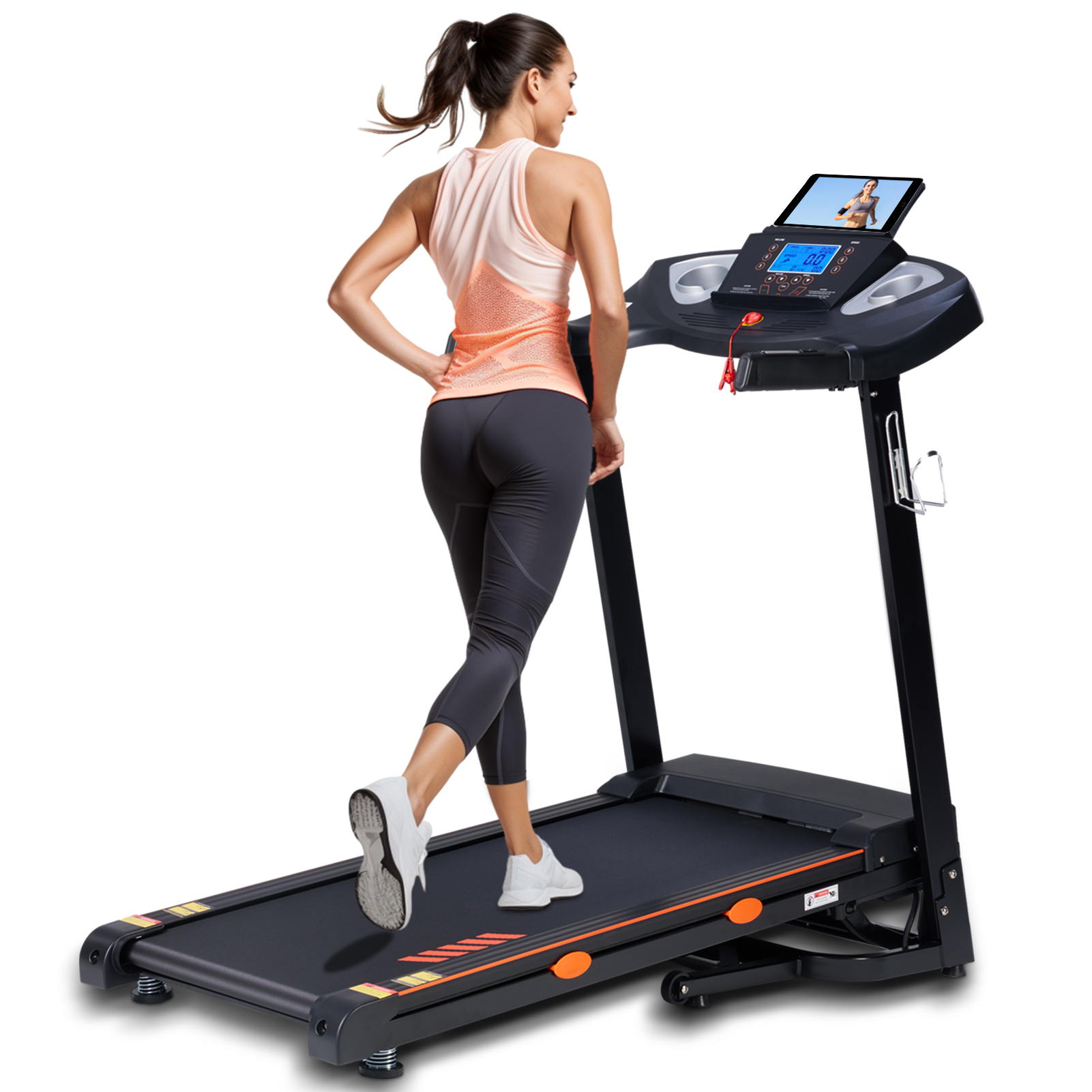 HUAGEED 15% Auto Incline Home Treadmill, 300LB Smart Treadmills for ...