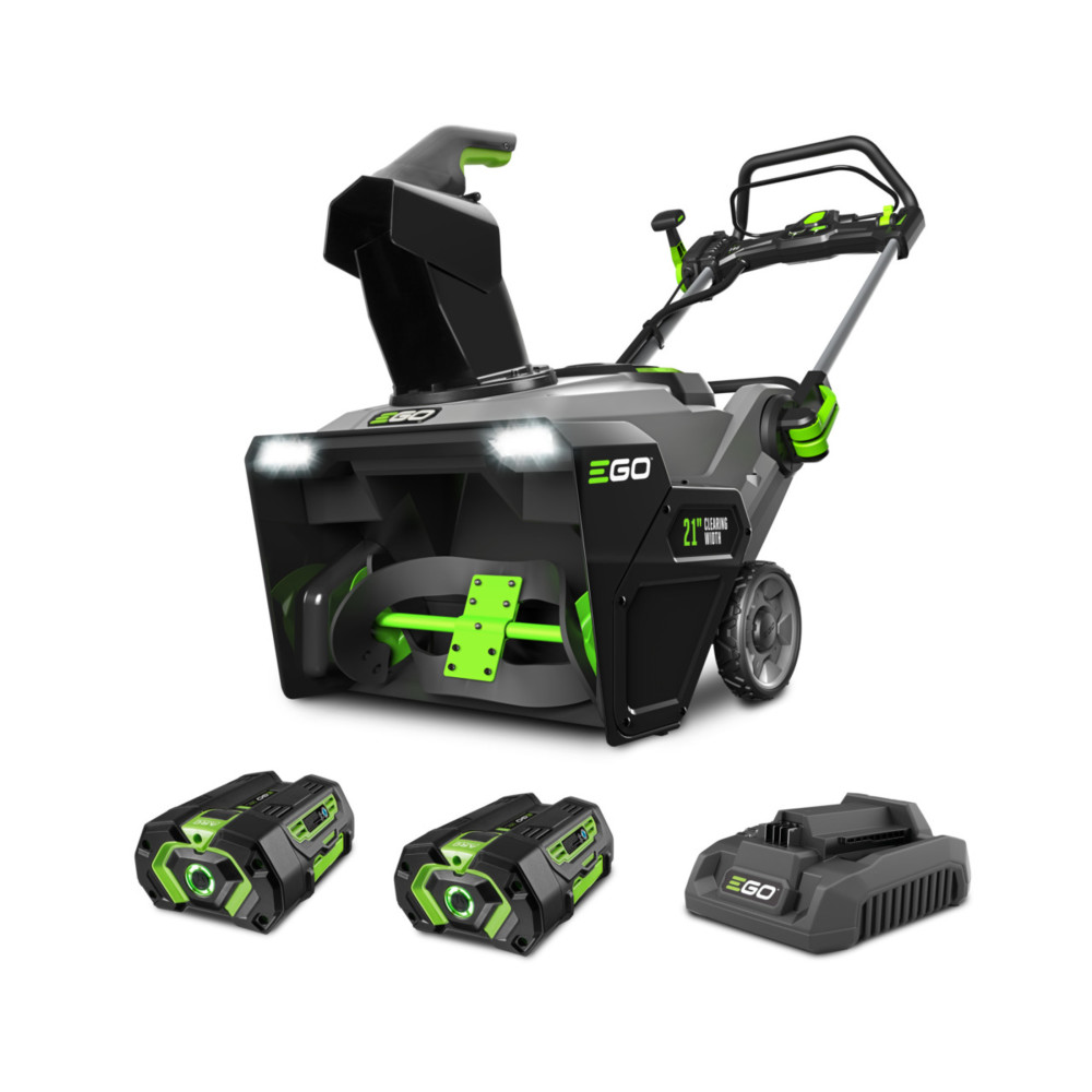 Ego Power+ Snow Blower 21In Single Stage With Two 4.0Ah Batteries ...