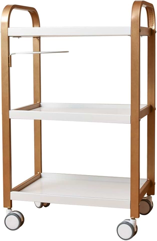ZYFA Serving Trolley, 3-Tier Shelf Utility Cart/Service Cart, Kitchen ...
