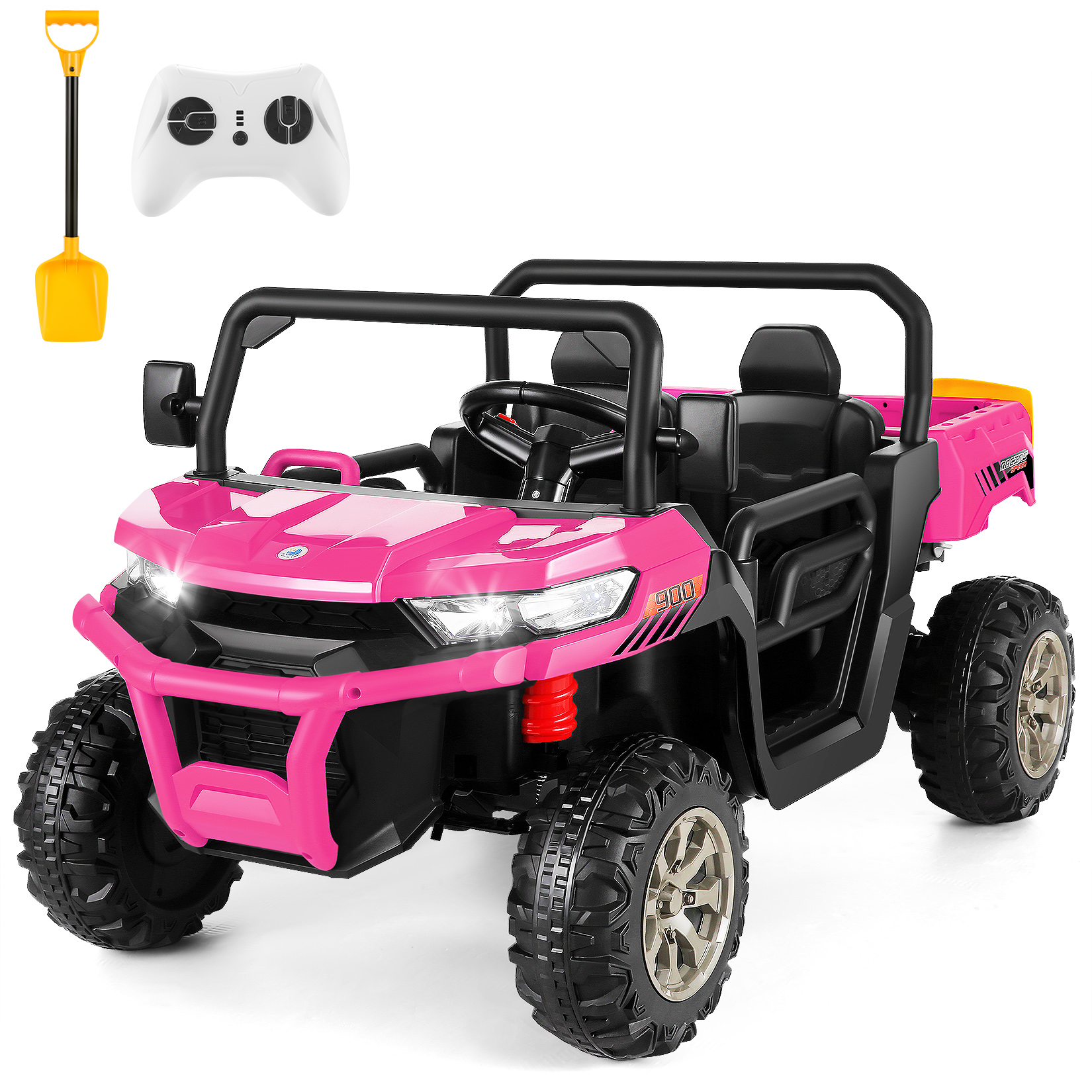 Funcid 24V 2 Seater Kids Ride on UTV with Remote Control, 2x200W Ride ...