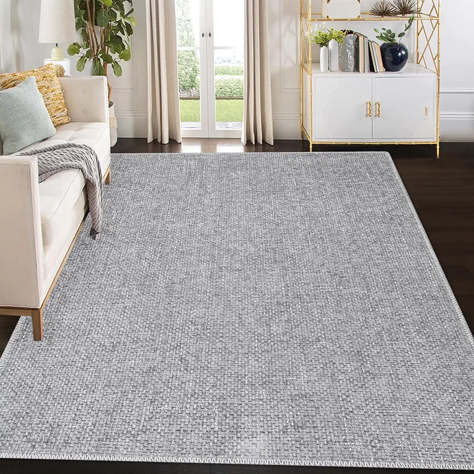Area Rug 8x10 Machine Washable Modern Solid Textured Area Rug Indoor ...