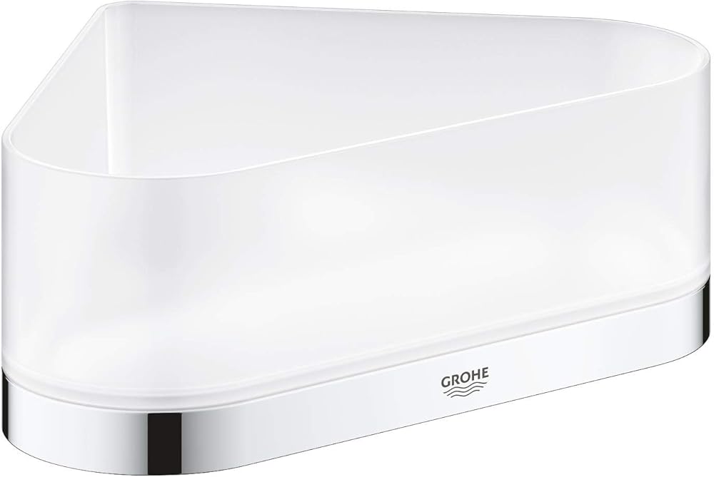 Grohe 41038000 Selection Corner Shower Tray with Stand, Glass and Metal ...