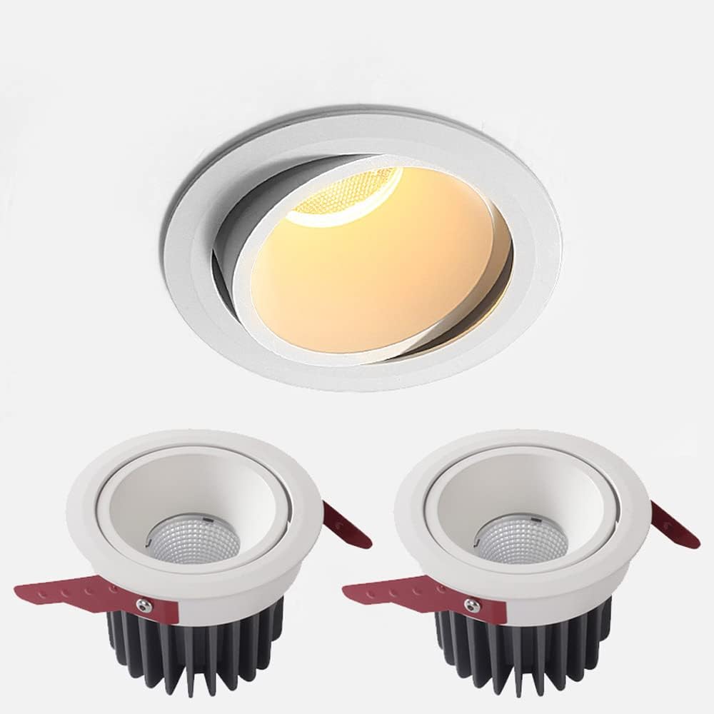 3.3inch LED Recessed Spot Light 3 Pack Ceiling Spotlights, IP65 Waterproof Flush Mount Downlight ...