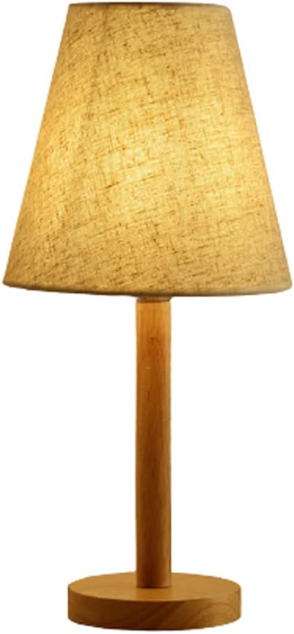 Modern Table Lamp-Minimalist Small Bedside Lamp with Linen Fabric Shade ...