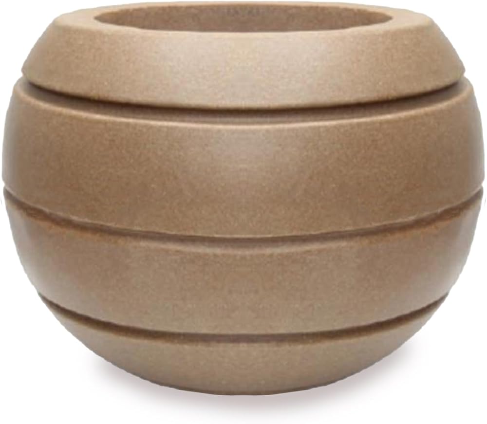 Sphere Planter 24'' x 18" in Polyethylene, Indoor and Outdoor Use, Matt ...